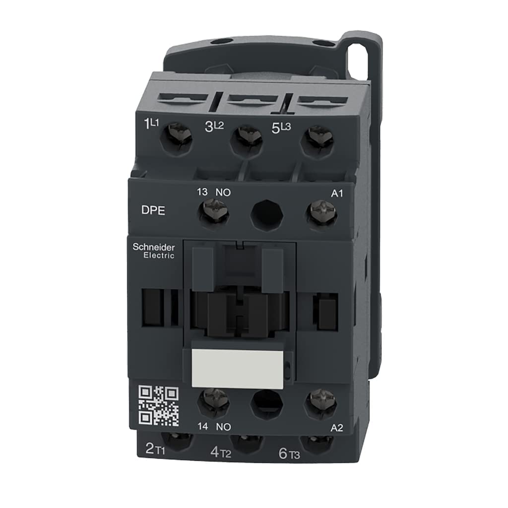 Square D by Schneider Electric DPE18G7 Easy TeSys IEC HVAC & AC Contactor 7.5HP 480V 120VAC Coil, DIN-Rail Mount/Screw Fixing, 1/2HP 115V-Ph, 2HP 230V-1Ph, 3HP 200-230, 7.5HP 460V