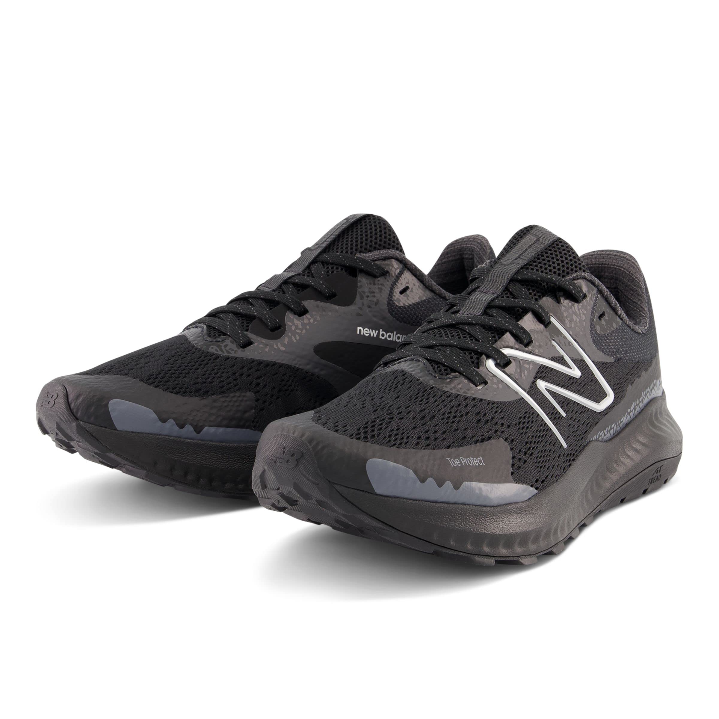New Balance Men's Dynasoft Nitrel V5 Trail Running Shoe, Black/Black, 7.5