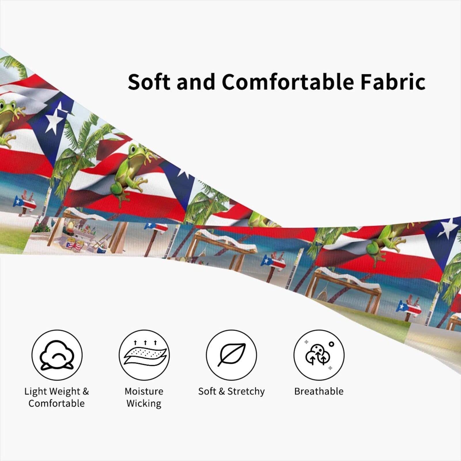 Workout Headbands for Men Women Puerto Rico Flag Vacation Breatheable Hair Bands Gym Sweat Bands