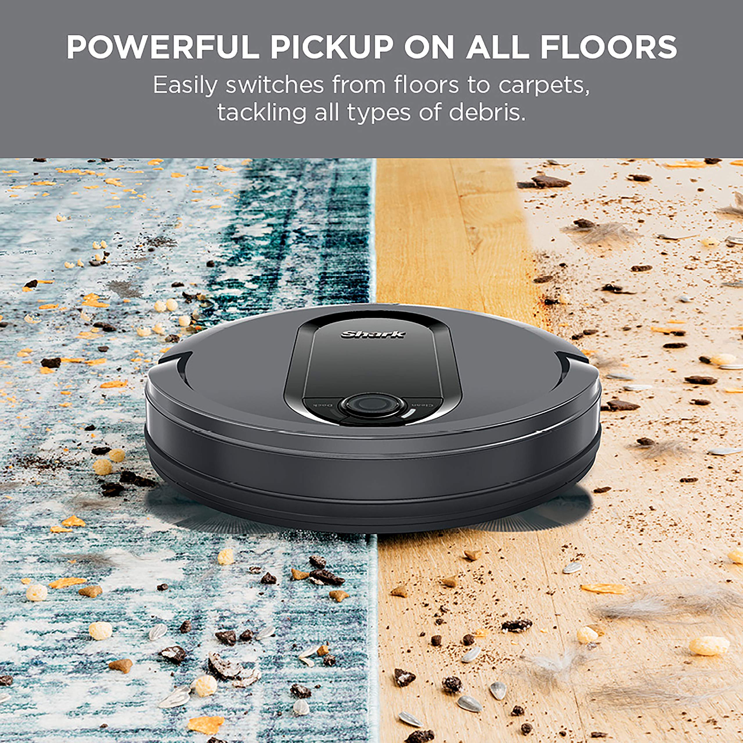 Shark IQ Robot Vacuum AV970 Self Cleaning Brushroll, Advanced Navigation, Perfect for Pet Hair, Compatible with Alexa, Wi Fi, XL dust bin, A Black Finish (Renewed)