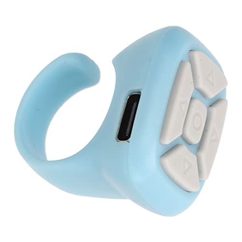 Remote Control Scrolling, 5.3 50mah Battery Remote App Page Turner Long Remote Distance Comfortable for Camera Shutter (Blue)