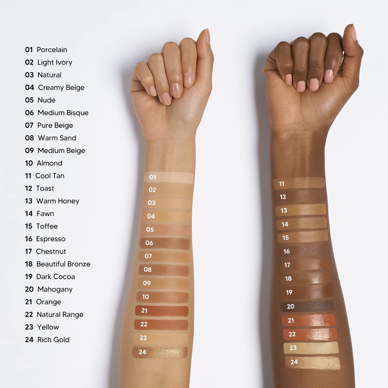 Ruby Kisses HD Concealer & Foundation Flawless Full Cover Brush Face Makeup (Orange Corrector)