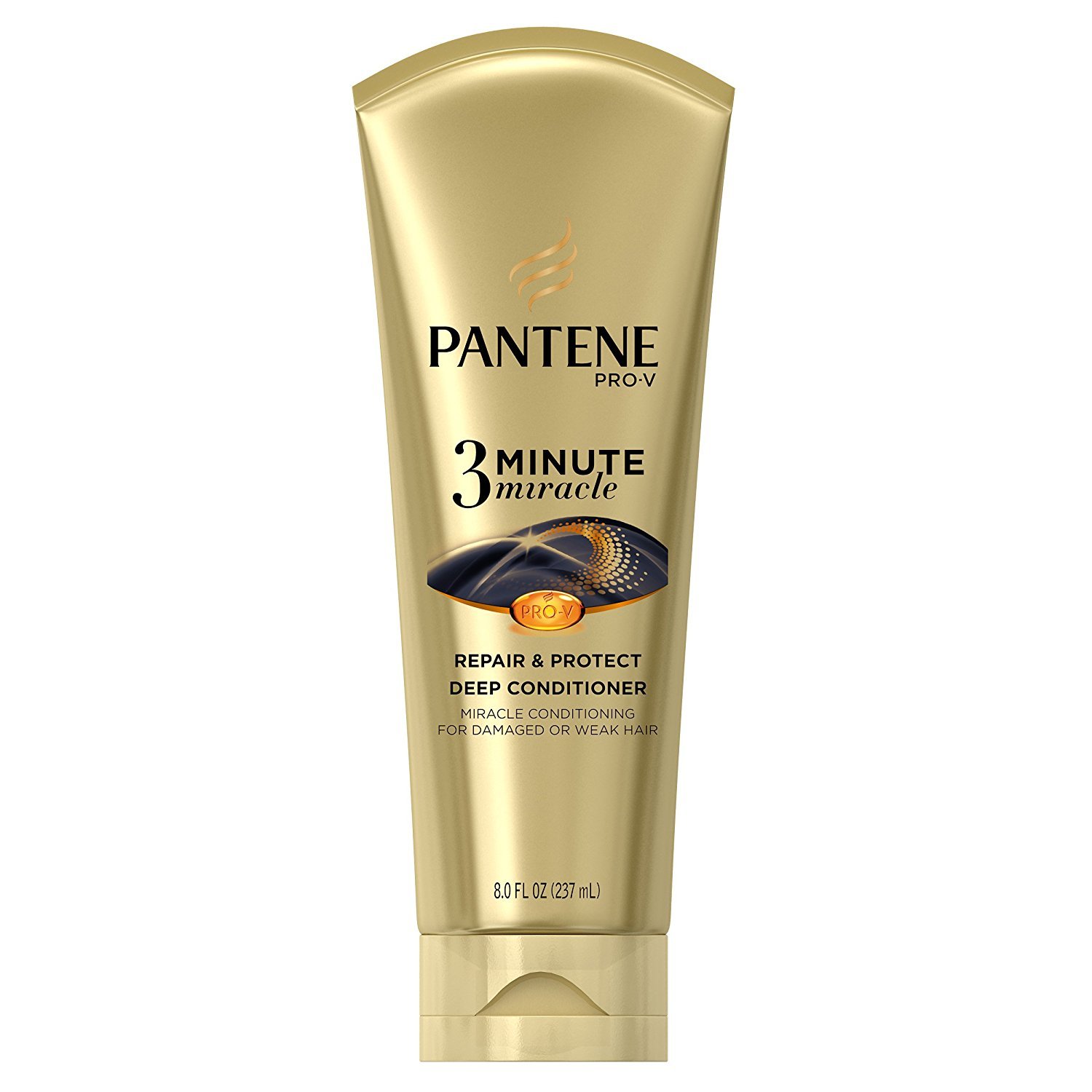 Pantene Pro-V 3 Minute Miracle - Daily Conditioner - Repair & Protect - Net Wt. 8 FL OZ (237 mL) Per Tube - Pack of 2 Tubes