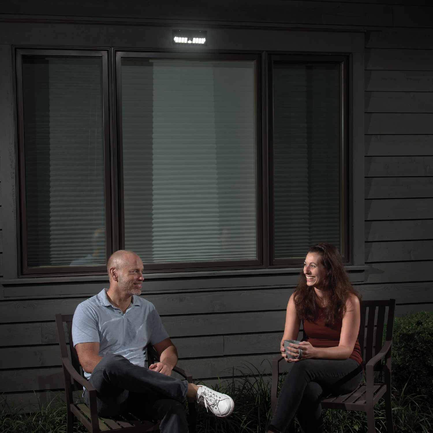 Mr Beams Solar Wedge Max 30 LED Security Motion Sensor Wall Light, 4-Pack, Black