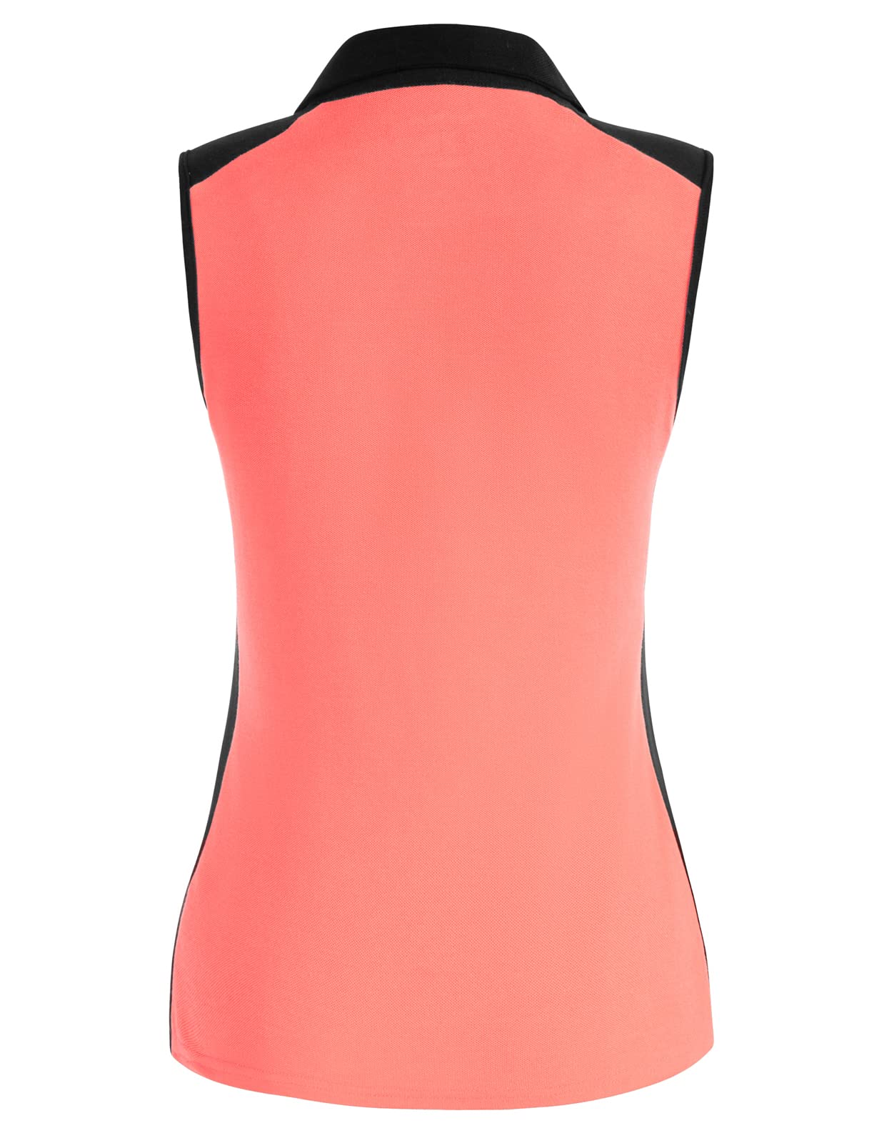 Women's Golf Polo Shirts Short Sleeve Moisture Wicking Golf Apparel Lady Golf TopsHorse Riding Top(Coral,L)