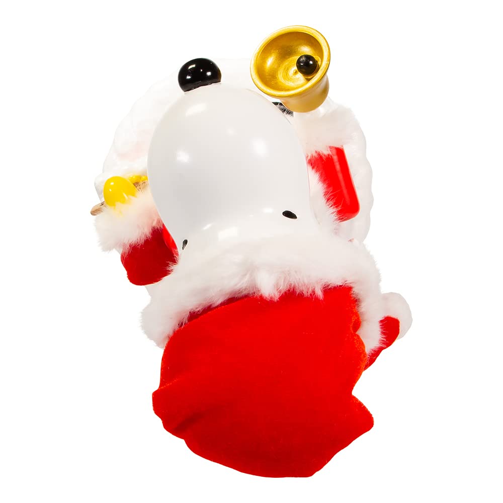 Peanuts Battery-Operated Musical Santa Snoopy Nutcracker, 10-Inch, Multicolored