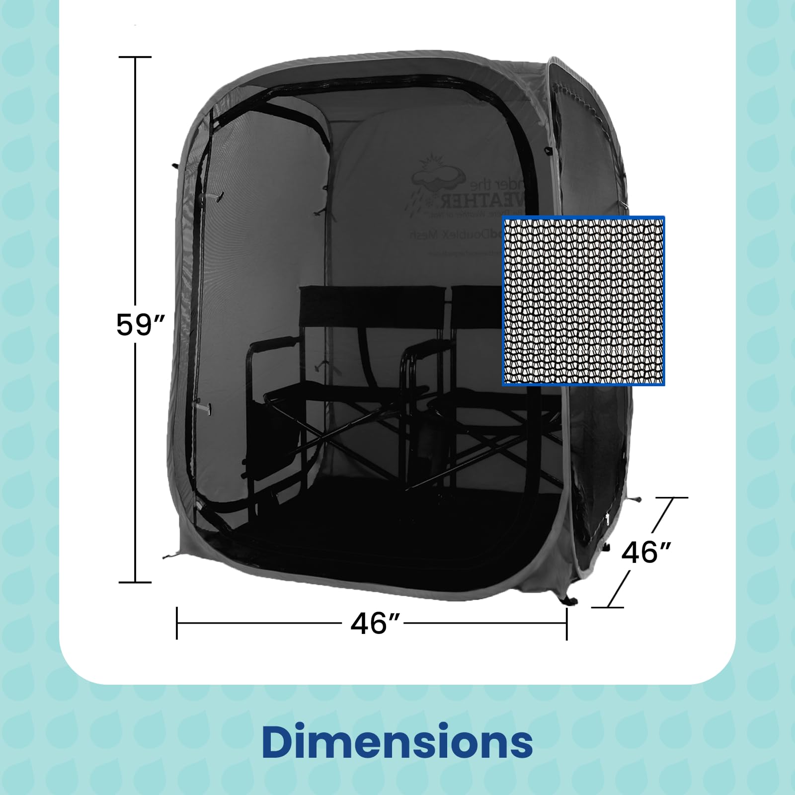 The Original β WeatherPod XL 1-Person Bug-Screen Pod β Pop-Up Mosquito Screen Tent Made with Fine Gauge, No-See-Um Proof Mesh - Red