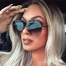TOPFOXX - Megan 2 - Black Aviator Sunglasses for Women - Total UV400 Protection - Classic Pilot Sunglasses (Brown, Narrow)