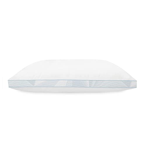 Serta Arctic 15x Cooling Fiber Gusseted Bed Pillow Powered by REACTEX, 1 Count (Pack of 1), White