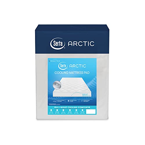 Serta Arctic 5X Cooling Mattress pad, Twin, White