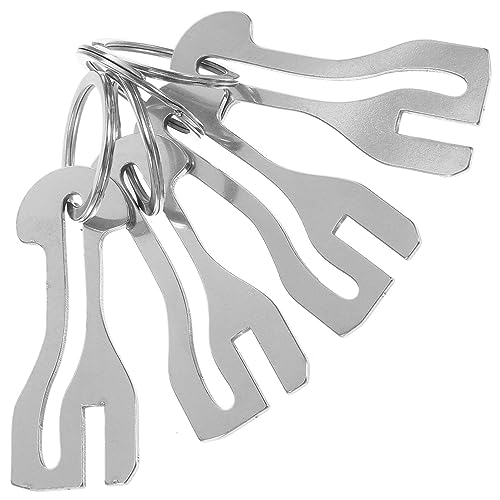 PATKAW 4pcs Shopping Trolley Release Key Removable Shopping Trolley Coin Stainless Steel Shopping Trolley Token