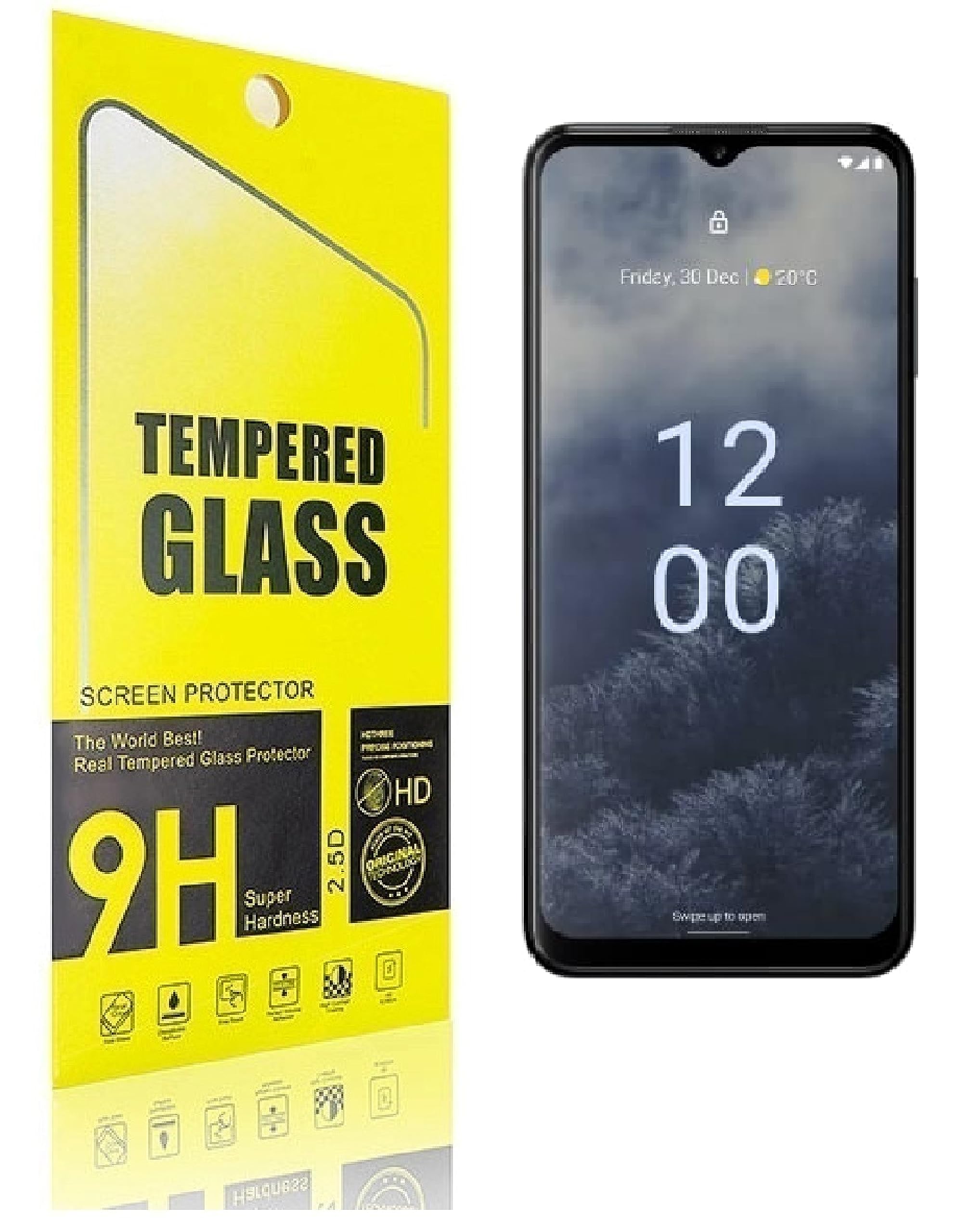 PT Tempered Glass + Shockproof Hybrid Cover Phone Case for Nokia G310 5G + Gift Stand (Dark Pink)