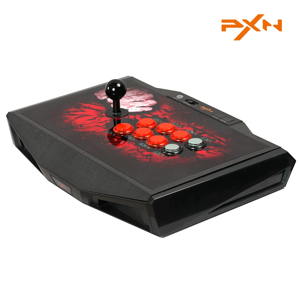 PXN X9 Fighting Joystick - DIY Sawan Arcade Joystick, Arcade Fight Stick with Turbo & Macro and DP/LS/RS Functions, Compatible Android, TV, PC, PS3, PS4, Switch