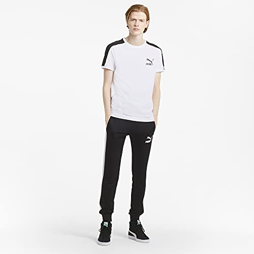 PUMA mens Iconic T7 Tee T Shirt, Puma White, X-Large US