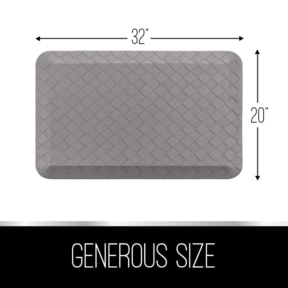 Ninja Brand Premium Floor Comfort Mat, Ergonomically Engineered, Extra Support Floor Pad, Commercial Grade Rug for Kitchen, Gaming, Office Standing Desk Mats, 20x39 Inches, Jet Black
