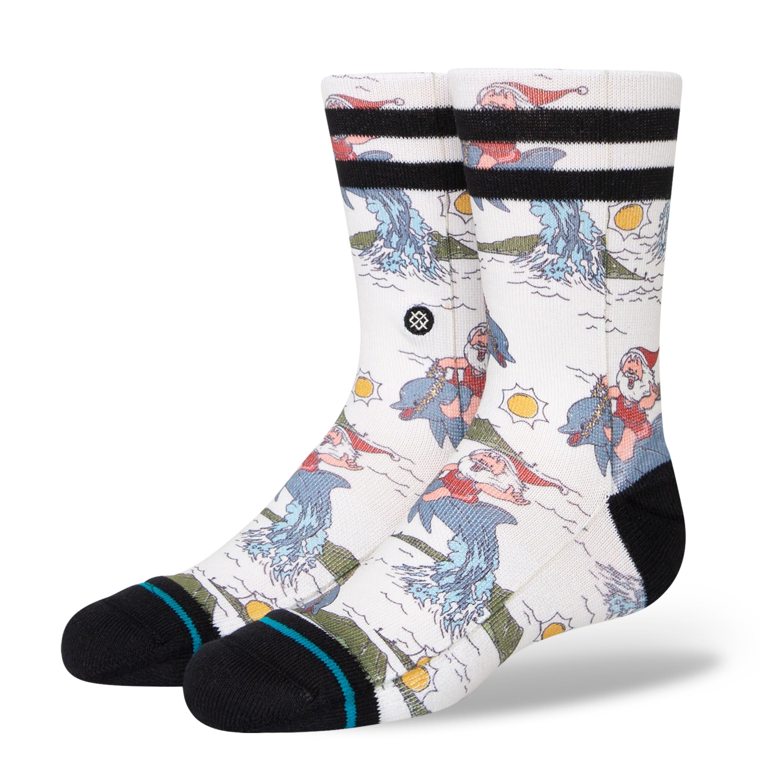 Stance Mens K555D22SAN-OFW KIDS SANTAS WILD RIDE CREW SOCKS L
