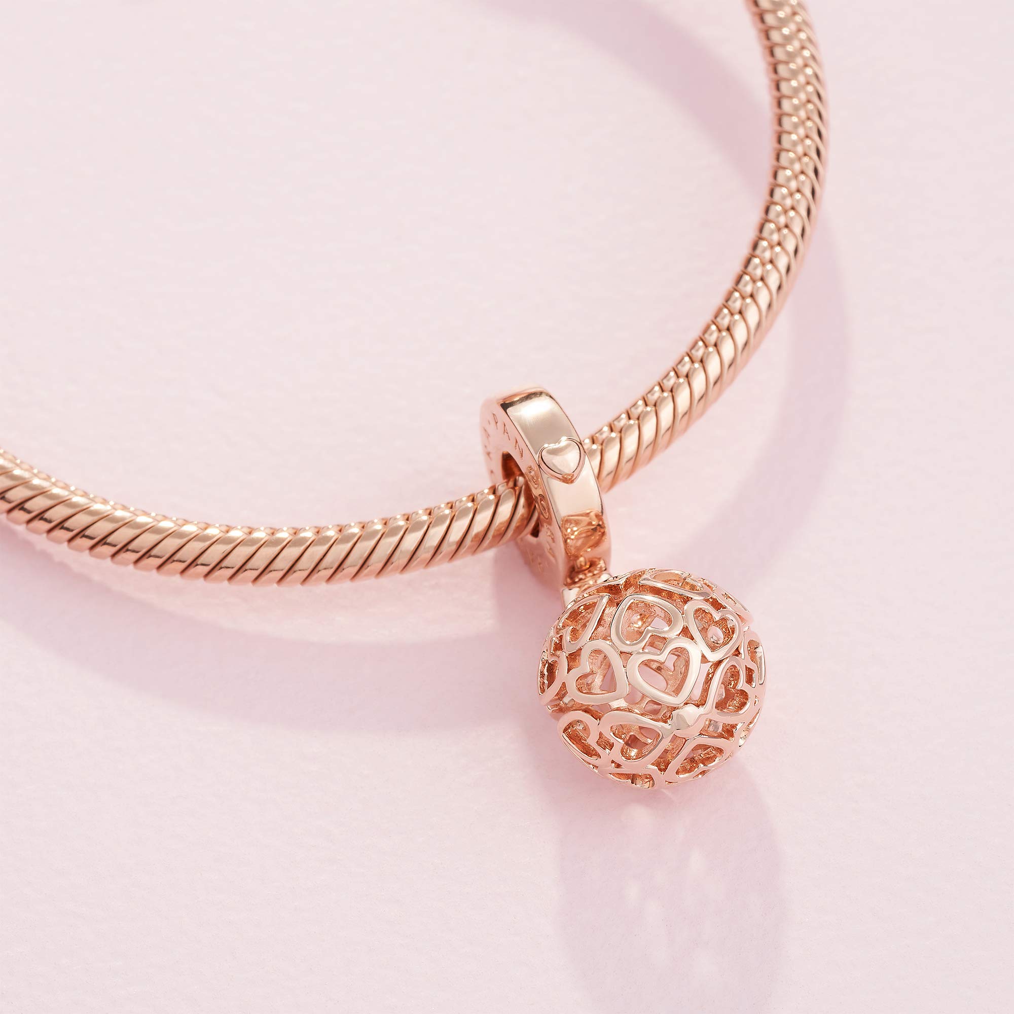 PANDORA Jewelry Harmonious Hearts Rose Charm