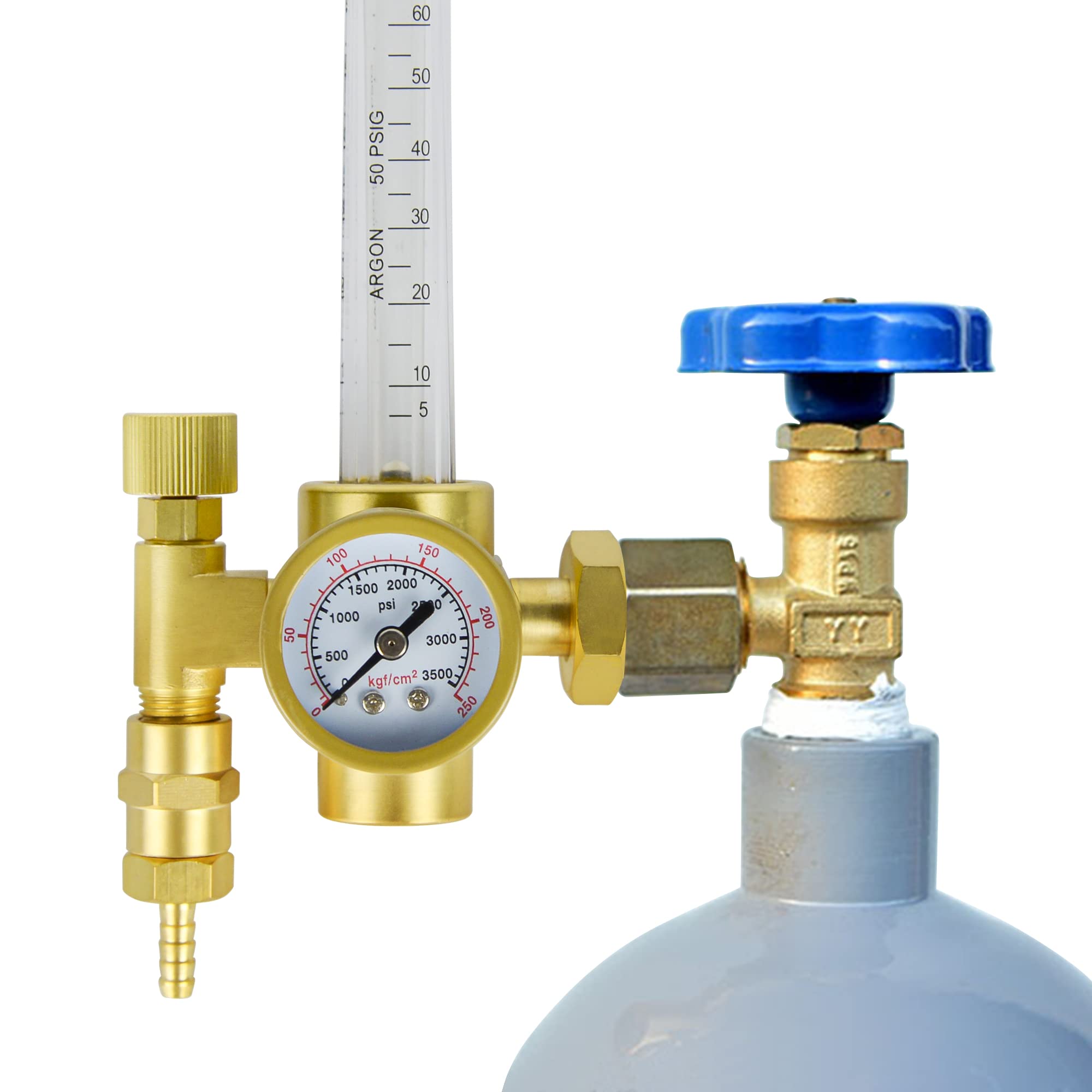 ZISS CO2 Argon Regulator with Gas Hose CGA580 Welder