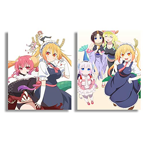 TiTiArt Anime Miss Kobayashi's Dragon Maid Canvas Print Poster Frameless Gift 8 x 10 inch (20x25cm)
