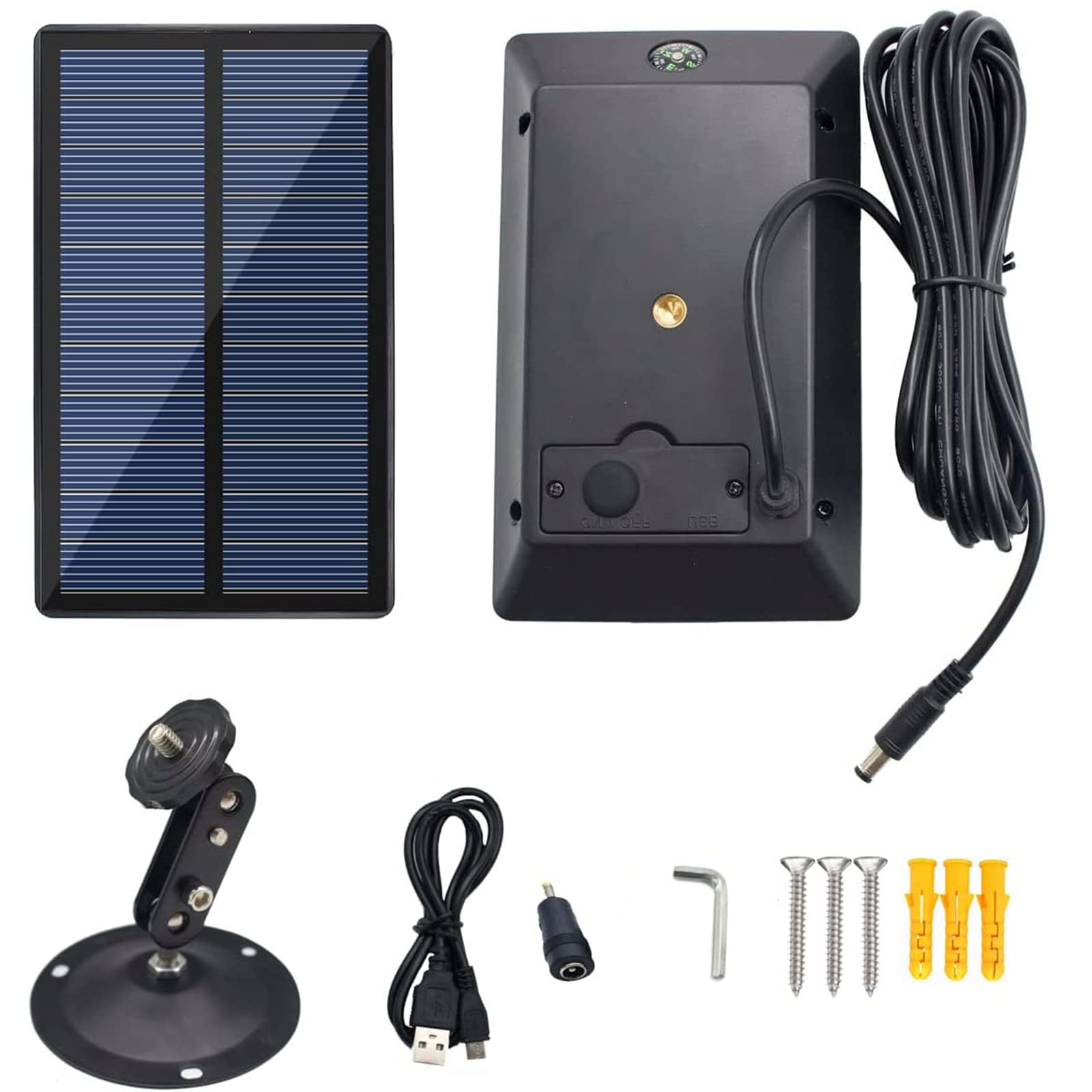 Trail Cameras Solar Panel,12V/1A 6V/2Awith Build-in 5200mAH Rechargeable Lithium Battery,IP68 Waterproof Hunting Accessory,Compatible with Hunting Game Cameras
