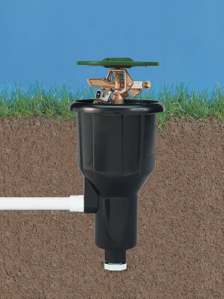 Orbit 3 Pack Brass Pop-Up Impulse Impact Lawn Sprinkler in Canister, Water Yard - 55034