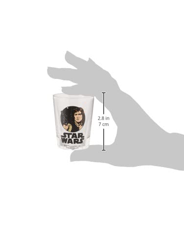 Star Wars SAN2356-1 Han Solo Mini Glass, 2.4 fl oz (70 ml), Clear