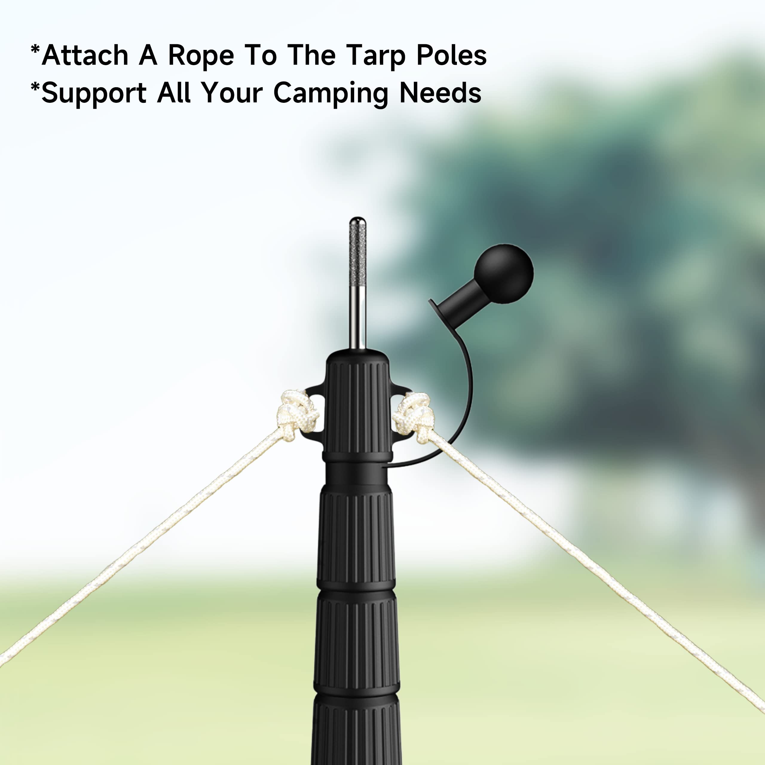 TORUK Aluminum Tarp Poles | 94.5" Adjustable Camping Tent Poles | Lightweight Shade Pole for Canopy Awning Shelter Backpacking Hiking