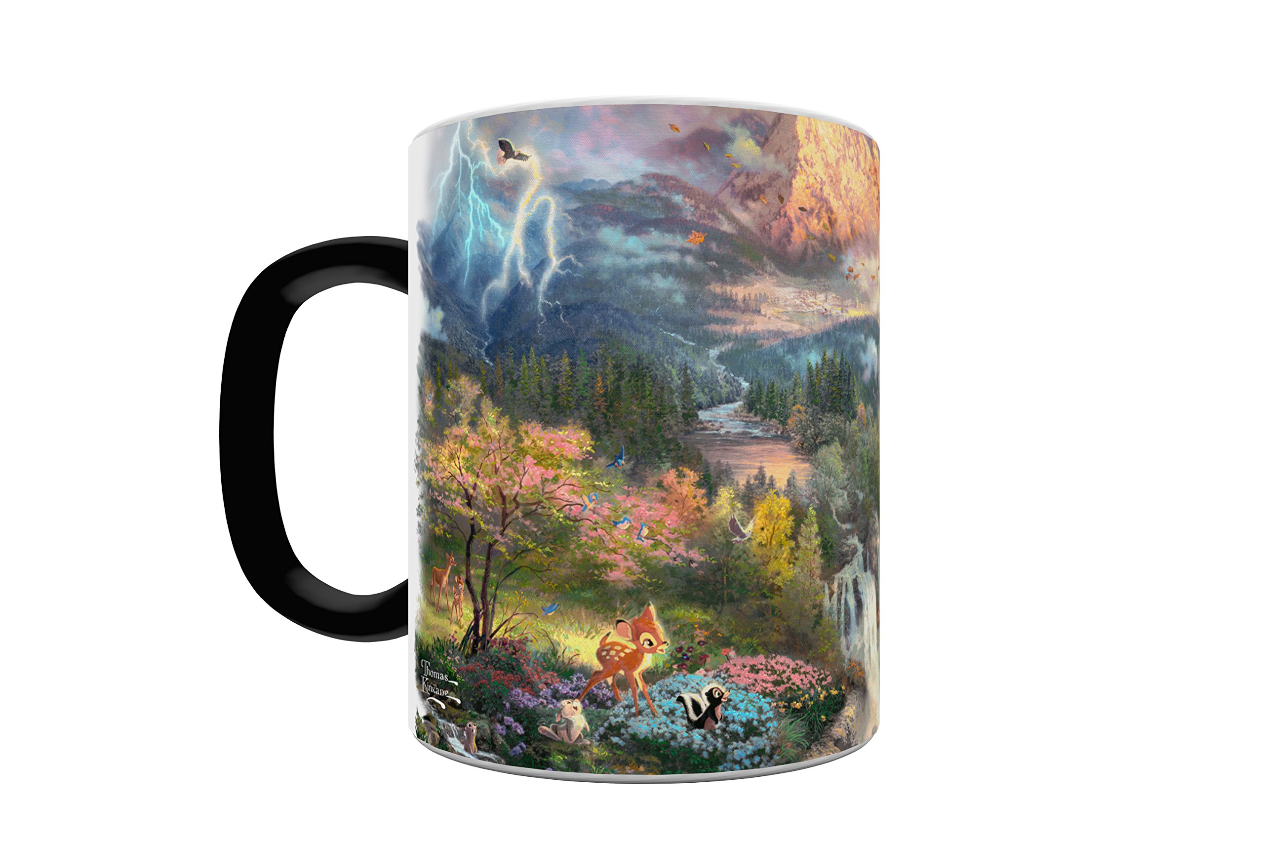 Morphing Mugs Disney - Bambi - Thomas Kinkade - One 11 oz Color Changing Heat Sensitive Ceramic Mug – Image Revealed When HOT Liquid Is Added!