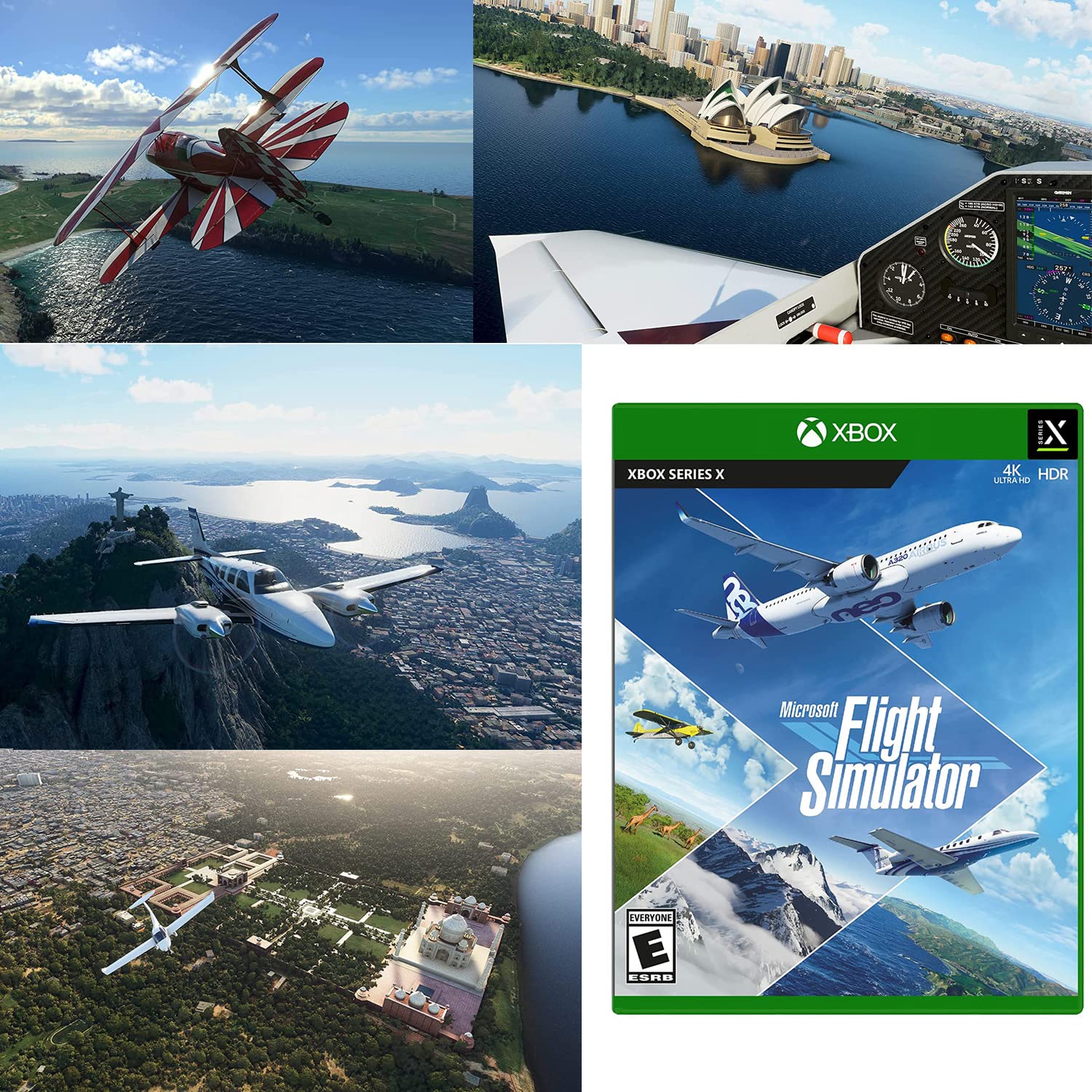 THRUSTMASTER T-Flight Hotas One Flight Simulator Controls for XBOX, Bundle with Microsoft Flight Simulator, PowerA Chat Headset, USB Extension cable & PremGear Cloth