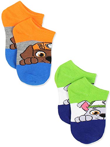 Paw Patrol Boys Girls 6 Pack No Show Socks (Shoe: 4-7 (Sock: 2-4), Paw Patrol Multi)