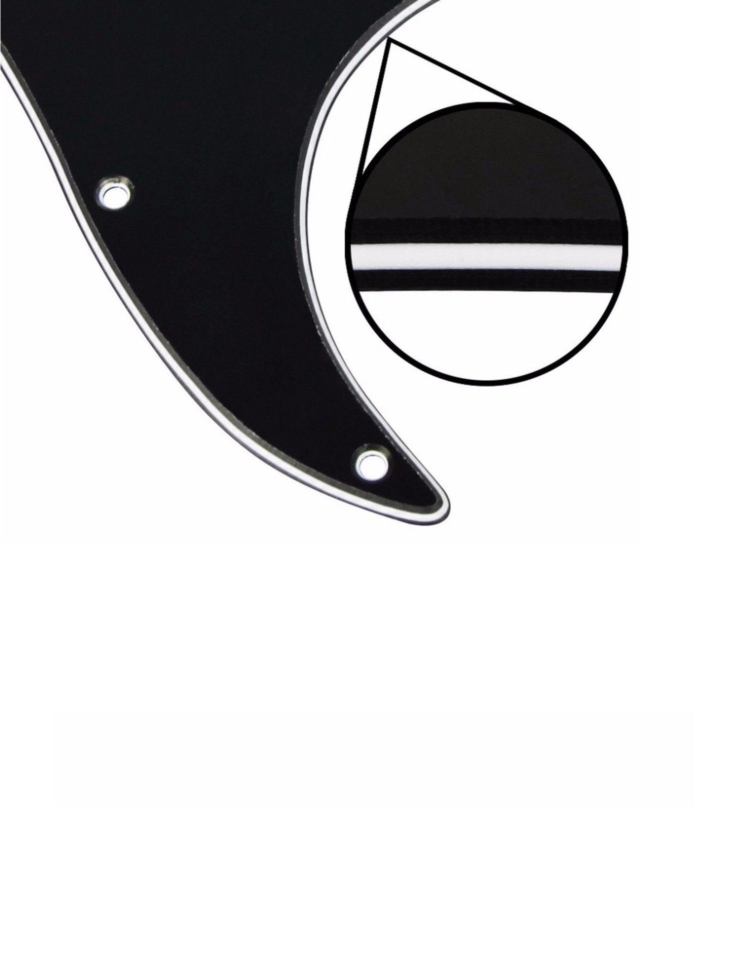 Metallor Electric Guitar Pickguard 3 Ply 11 holes SSS Single Coil Compatible with Strat Style Modern Guitar Parts Replacement(Black)