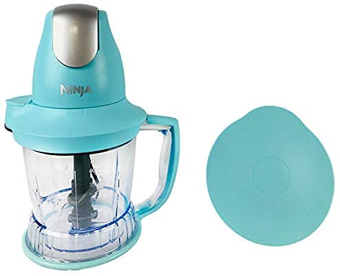 Ninja Storm Food Processor Blender Master Bowl 450W Motor Power Pod with Total Crushing Technology BPA-Free Pitcher Baby Blue QB751Q (Renewed)