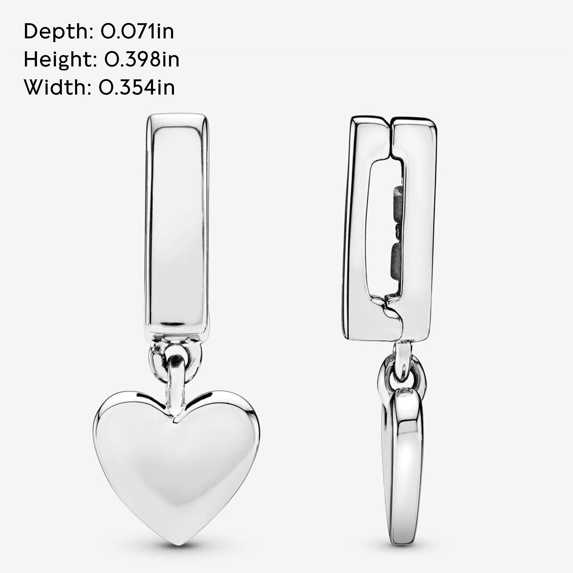 Pandora Jewelry Reflexions Heart Dangle Clip Charm - Sterling Silver