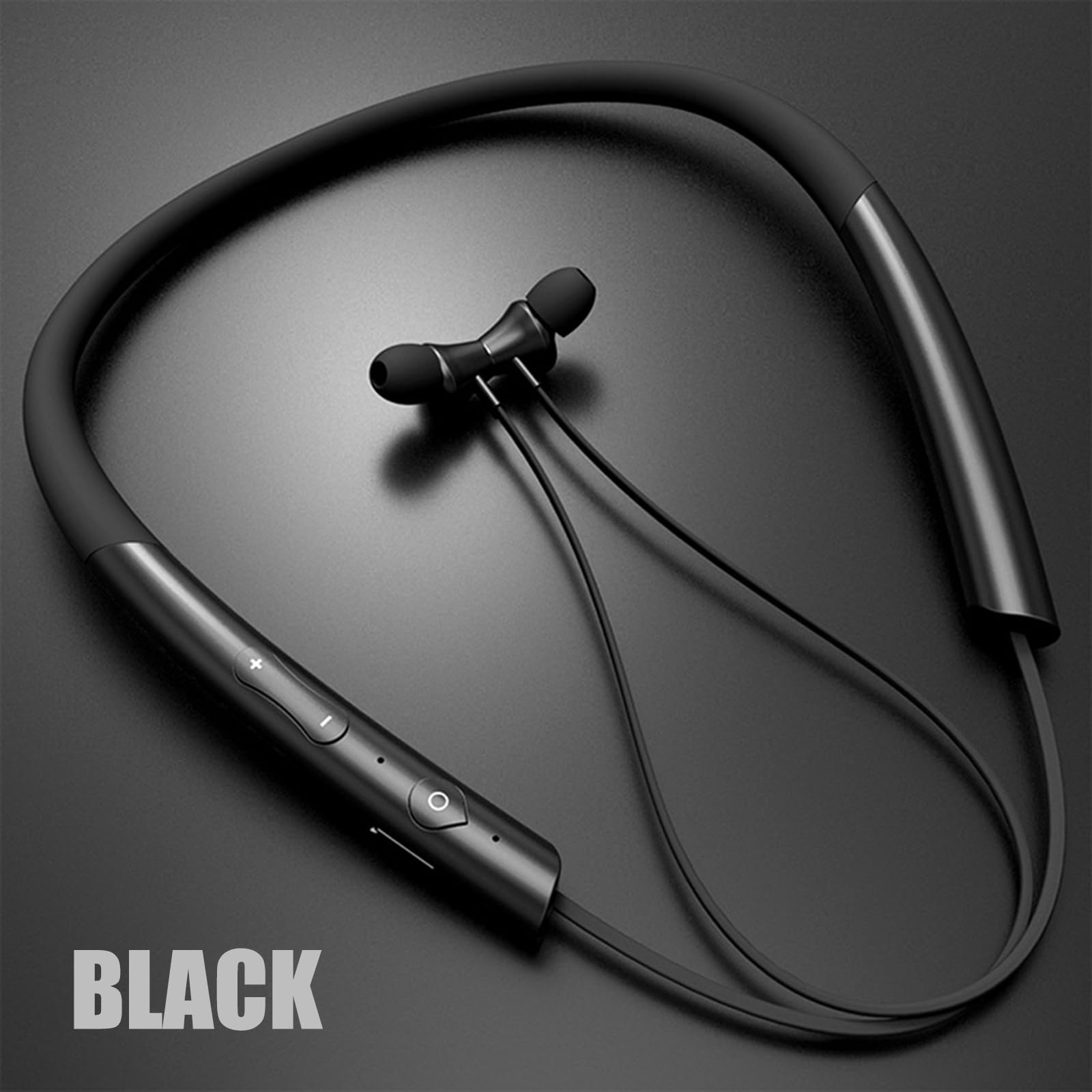 Mosonnytee Bluetooth Headphones Wireless Earbuds Neckband with mic Noise Cancelling Wireless Headset 400 Hours Standby time for Sports (Blue)
