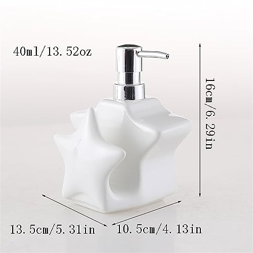Soap Dispenser Star Shape Soap Dispenser, Soap Pump with Soap Holder for Massage Essential Oil Dish Soap Lotion, Empty Bottle with Pump Soap Pump Bottles