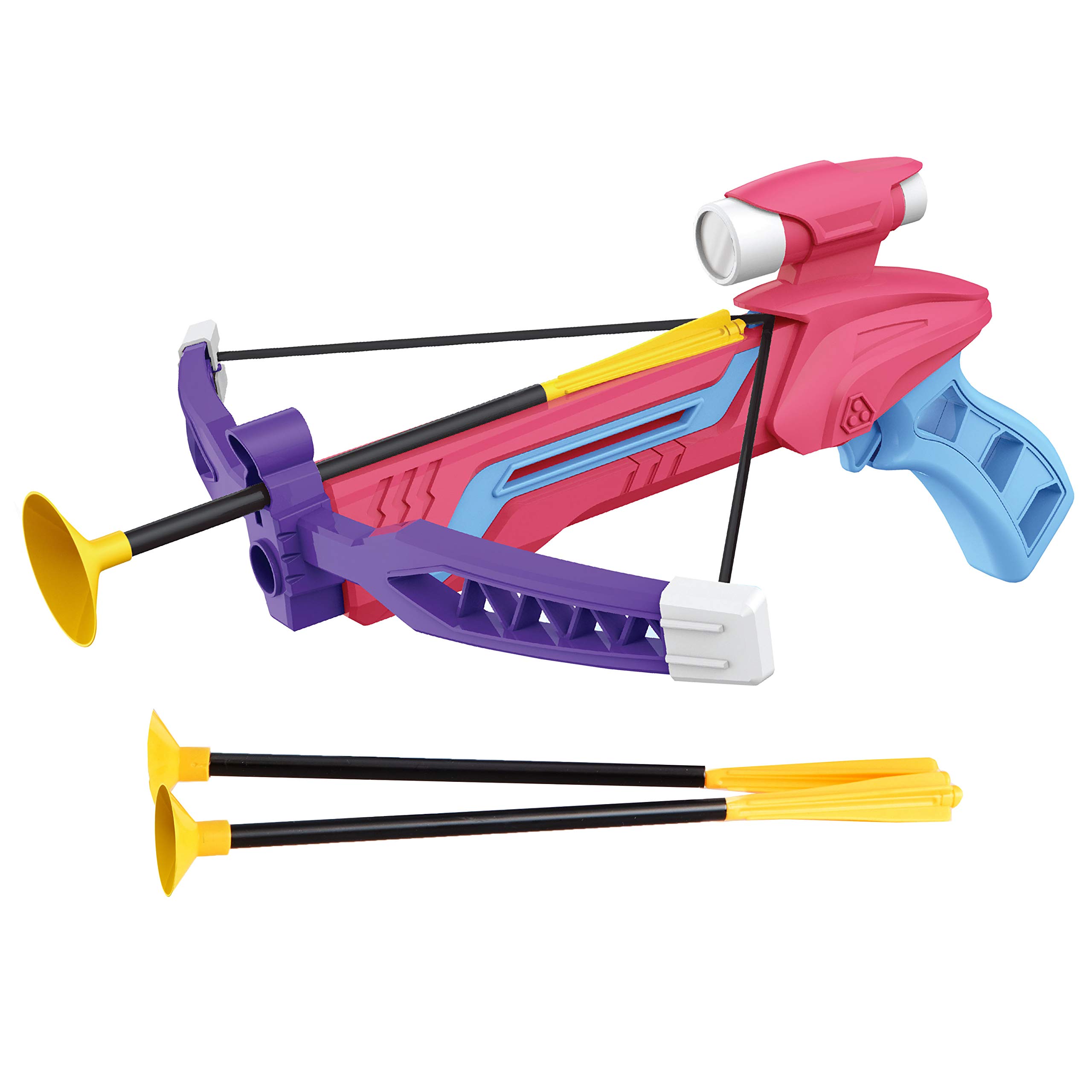 Pro Star Mini Pink and Purple Archery Bow with Target Set, Safe Foam Dart Arrows | Kids Crossbow Toy