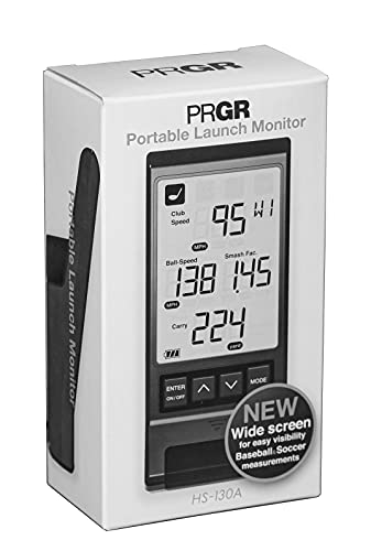PRGR Black Pocket Launch Monitor HS-130A (New 2021 Model)