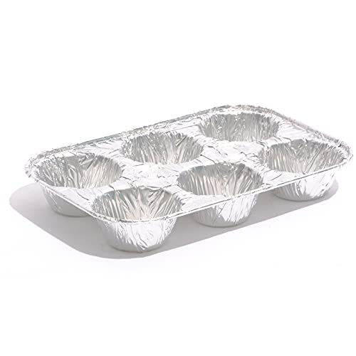 Waytiffer (10pack Muffin Pan | 6-Cup Cupcake Aluminum Pans Favorite Muffin Tin Size for Baking Cupcakes Muffins and Mini Pies - Standard Size