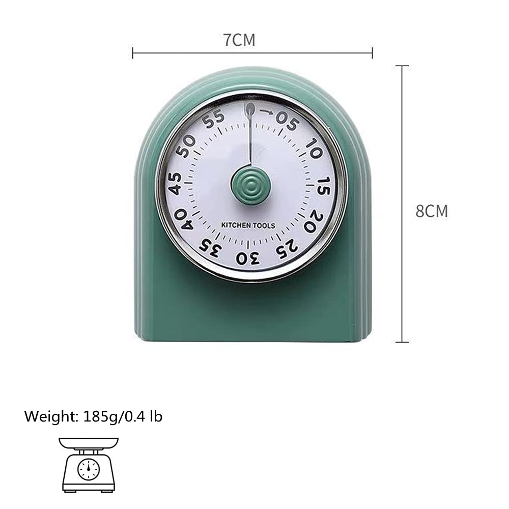 Visual Timer, Analog Countdown Timer Reading Timer Quiet Counting Time Management Tool for Kids and Adults, Meeting, Office, Classroom Teaching,Homework Games Cooking (Red)