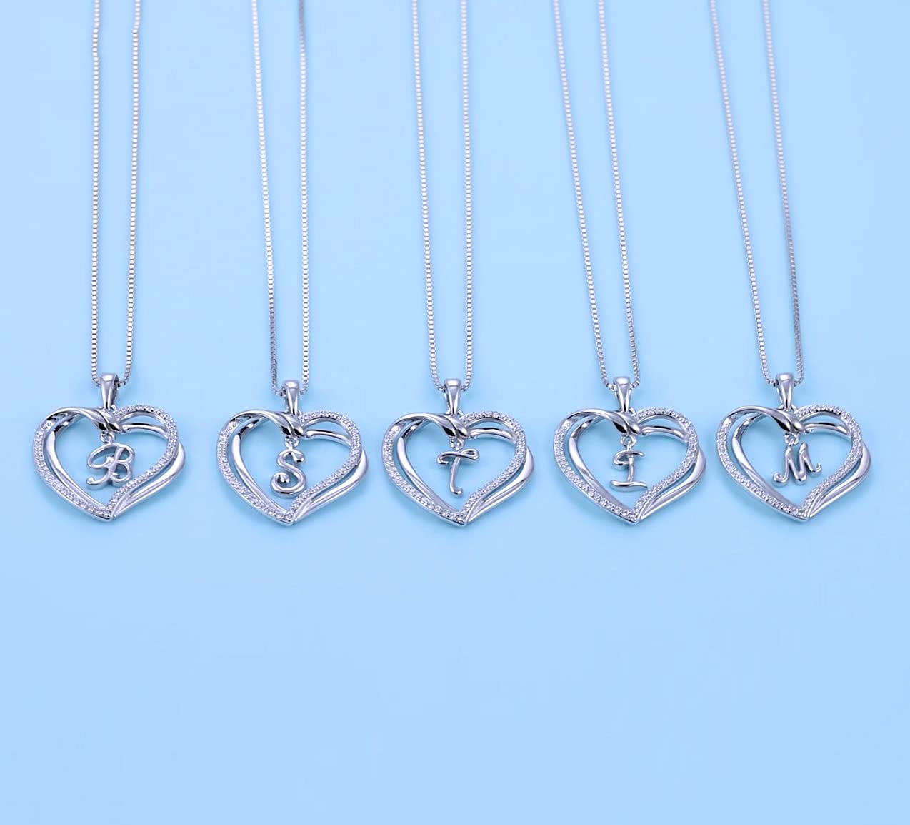 STARCHENIE A Necklace Initial Sterling Silver Heart Letters A Pendant Necklace for Women