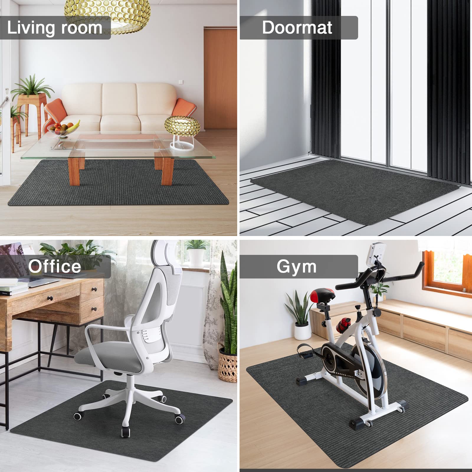 Placoot Desk Chair Mat for Hardwood Floor & Tile 55"x35" Office Chair Mat for Rolling Chairs Large Anti-Slip-Recyclable Material Computer Chair Mat Rug for Office/Home