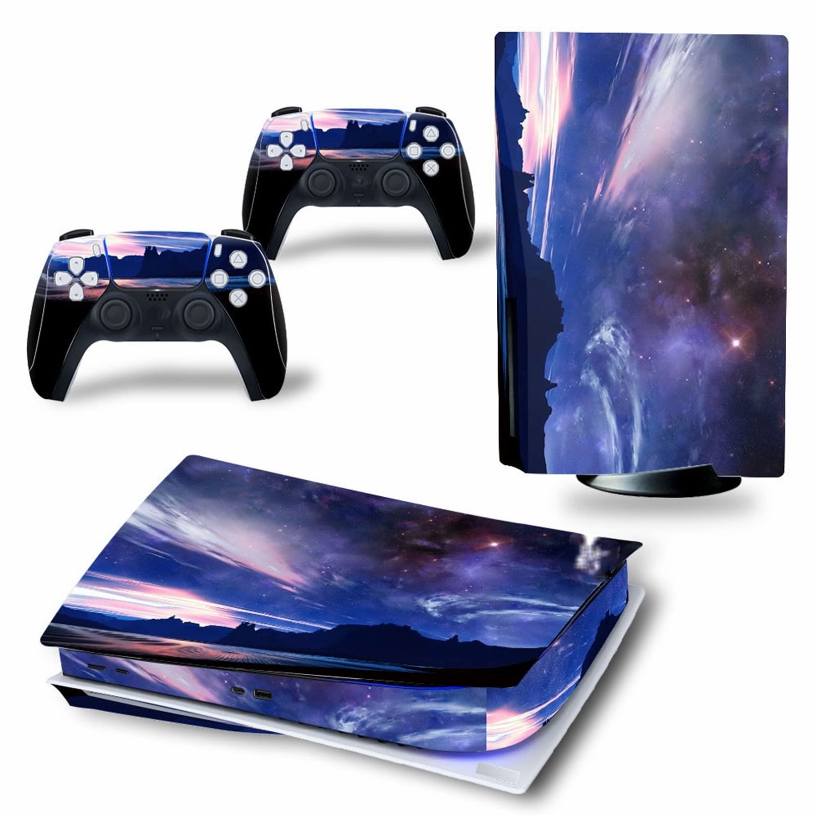 WREXIL LEEWEE for PS5 Skin Disc Edition & Digital Edition Console and Controller Vinyl Cover Skins Wraps Scratch Resistant, Compatible 70334 No Foaming (Size : Disc Version)