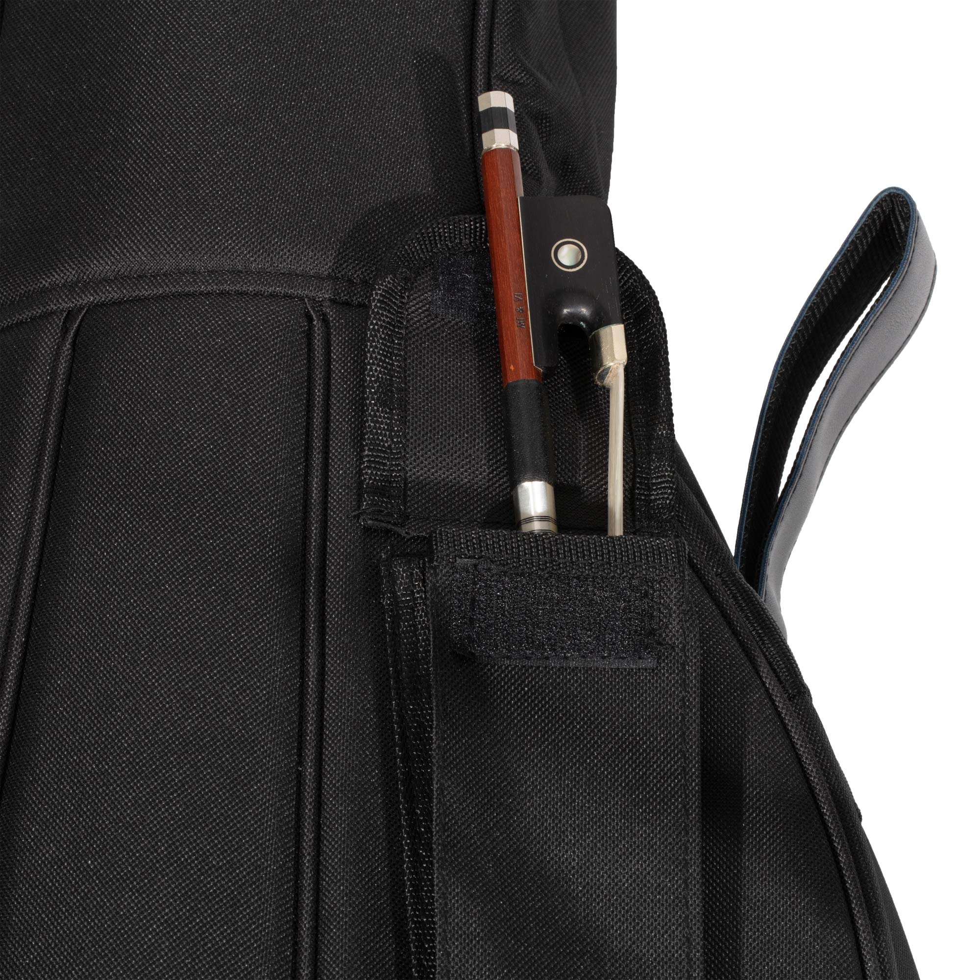 MI&VI CB-5001 Cello Soft Case Travel Gig Bag 4/4 (Full Size) With Multiple Pockets and Adjustable Backpack Straps | 12mm Thick Padding | Waterproof | Non-Abrasive Lining - MIVI Music