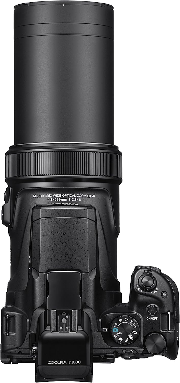 Nikon COOLPIX P1000 16.8MP Digital Camera with 3.2" LCD Black Bundle with 2X 64GB Memory Cards, Tripod, Carrying Case + More