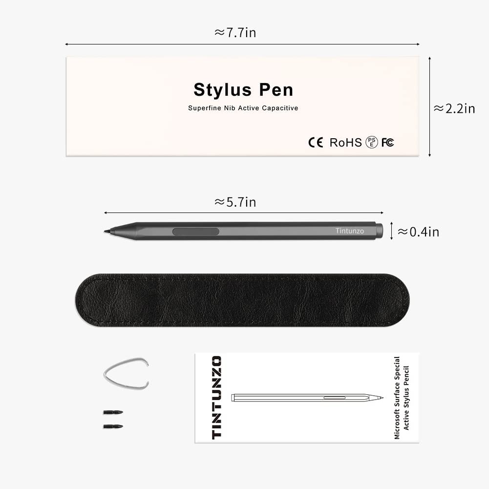 Pen for Surface - Stylus Pen for Microsoft Surface Pro 9/8/X/7/6/5/4/3/Surface 3/go/go 2/go 3/Book/Laptop/Studio - Palm Rejection Pencil for Windows, HP, ASUS (Brown)