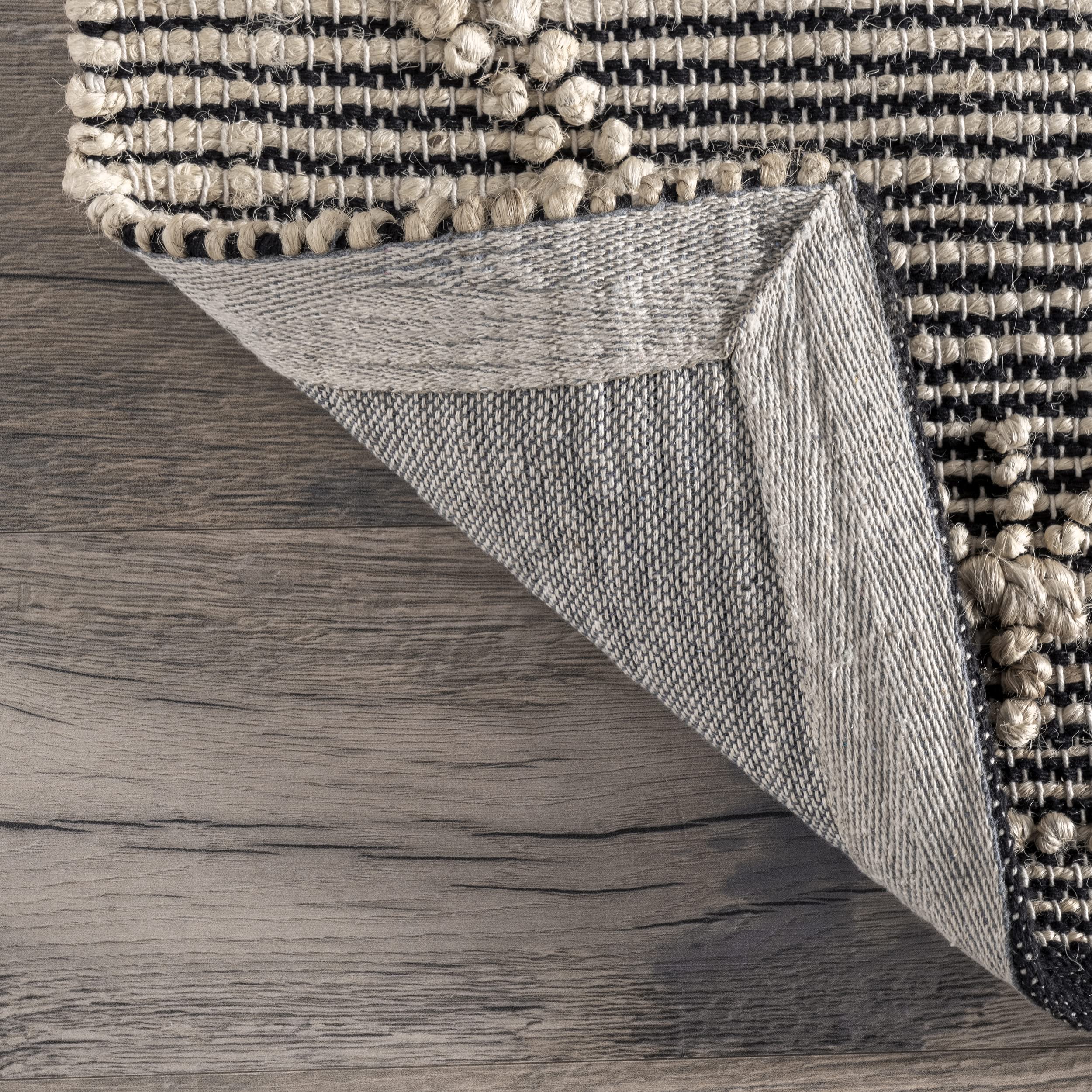nuLOOM Julianne Handmade High-Low Jute Moroccan Area Rug, 9x12, Beige