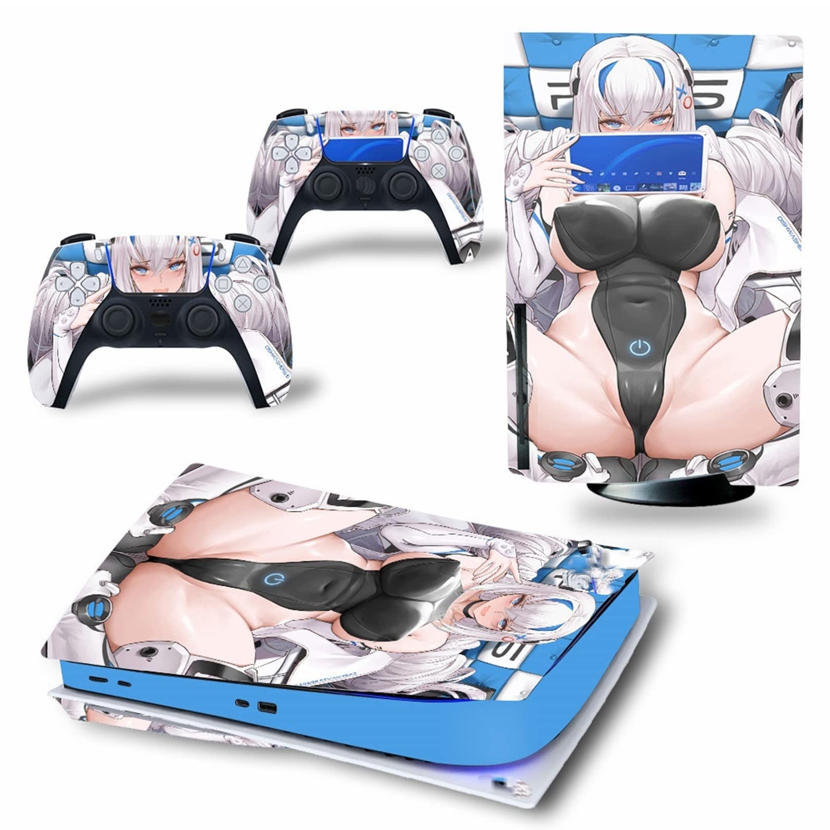 WREXIL LEEWEE for PS5 Skin Disc Edition & Digital Edition Console and Controller Vinyl Cover Skins Wraps Scratch Resistant, Compatible 19702 No Foaming (Size : Digital Edition)
