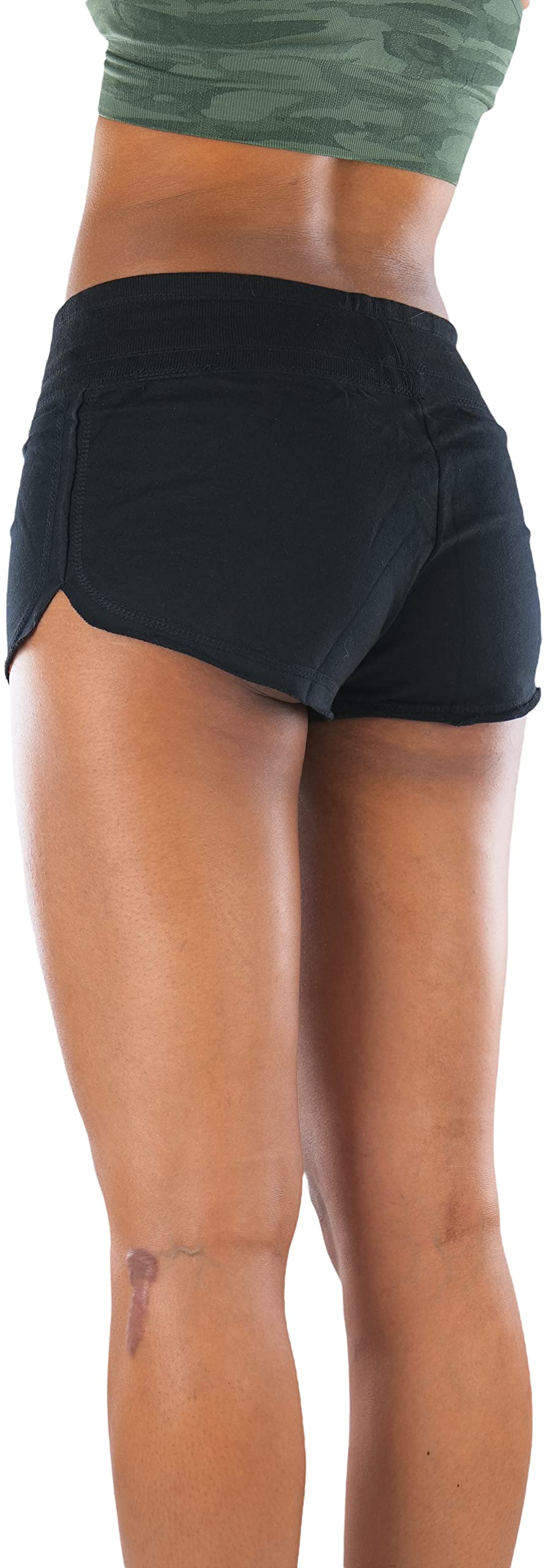 ToBeInStyle Women's Drawsting Dolphin Shorts with Pockets - Pink - L/XL