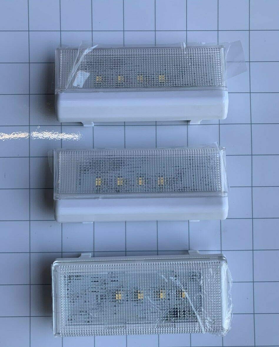 NEW 2 Pcs W10515057 & 1 Pc W10515058 LED Light SET compatible for Whirlpool, Kenmore, Maytag, KitchenAid, Refrigerators, WPW10515057 AP6022533 PS11755866 by Primeco - 1 YEAR WARRANTY
