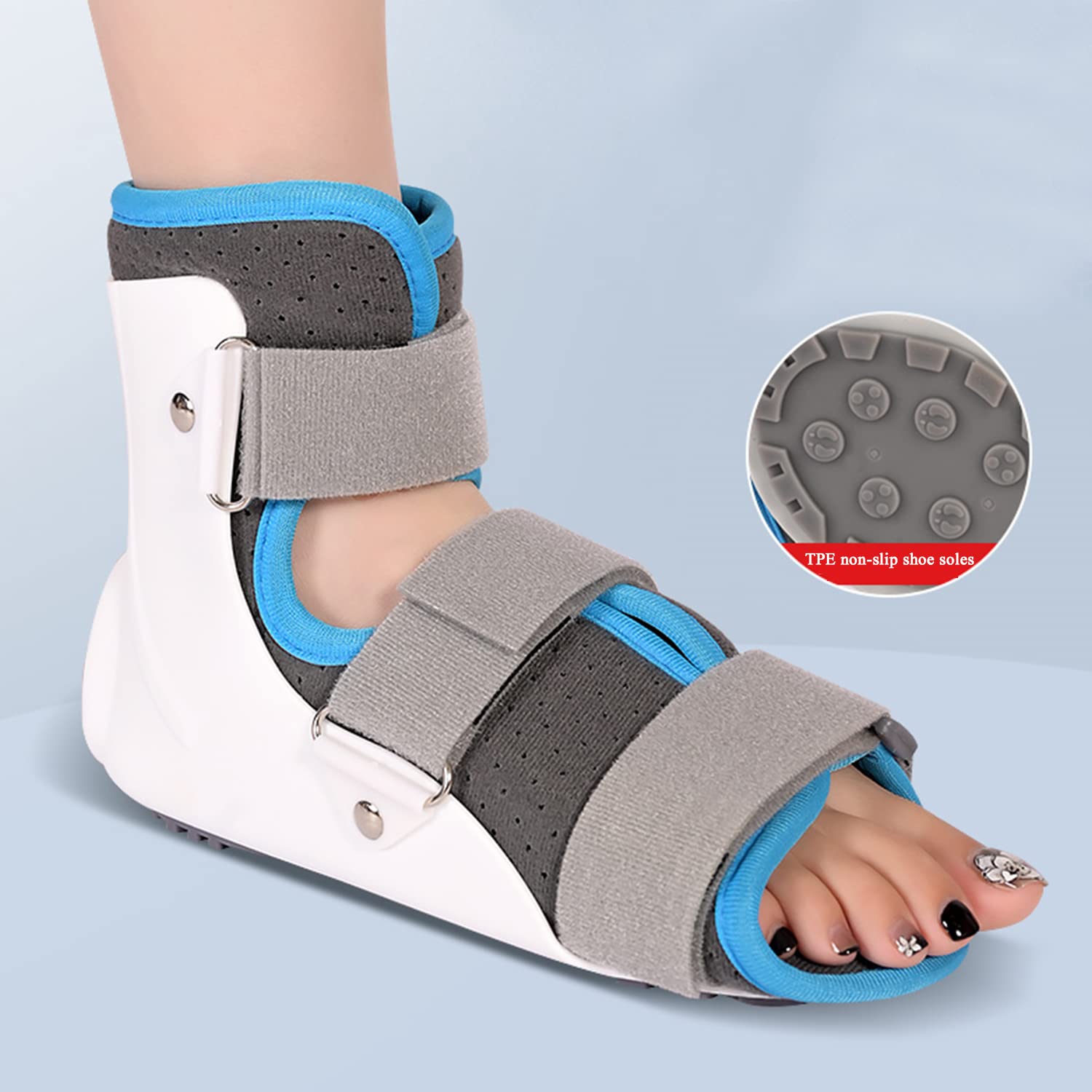 Short Walker Fracture Boot, Ankle Brace Post-Operative Fixation Shoe for Fracture Recovery, Protection and Healing After Foot Or Ankle Injuries,Right,M